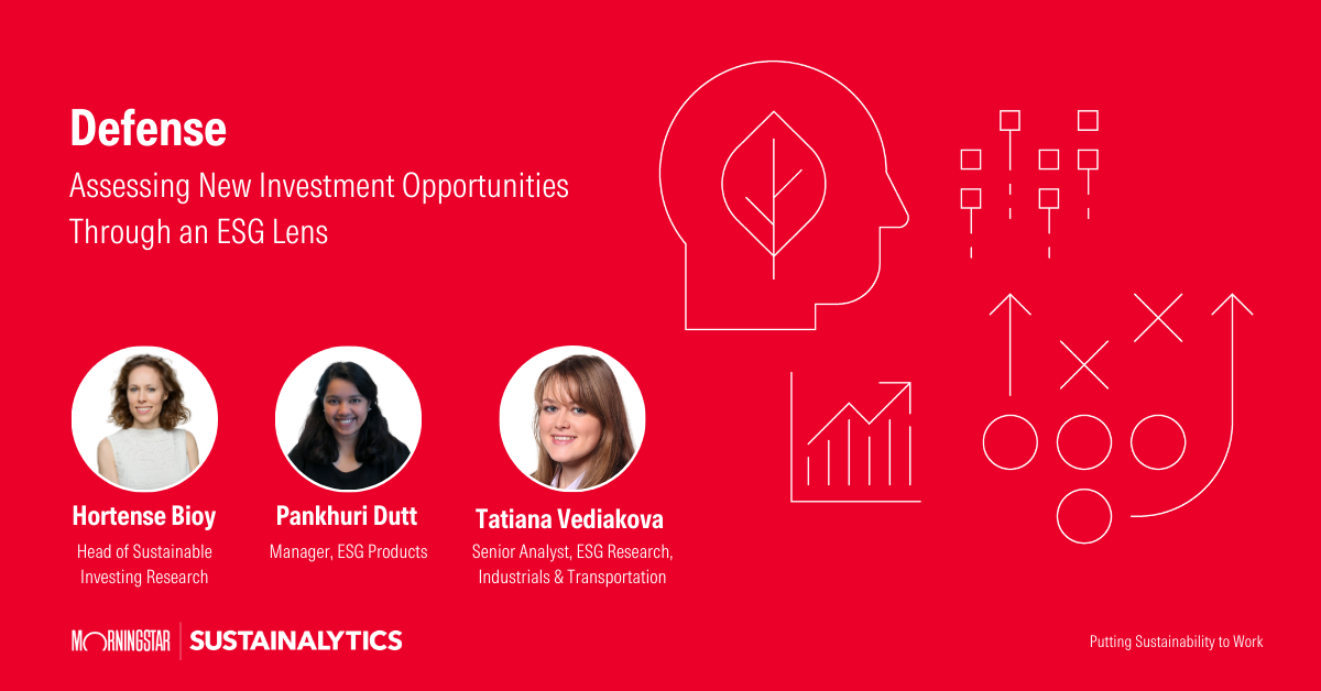 Defense: Assessing New Investment Opportunities Through an ESG Lens